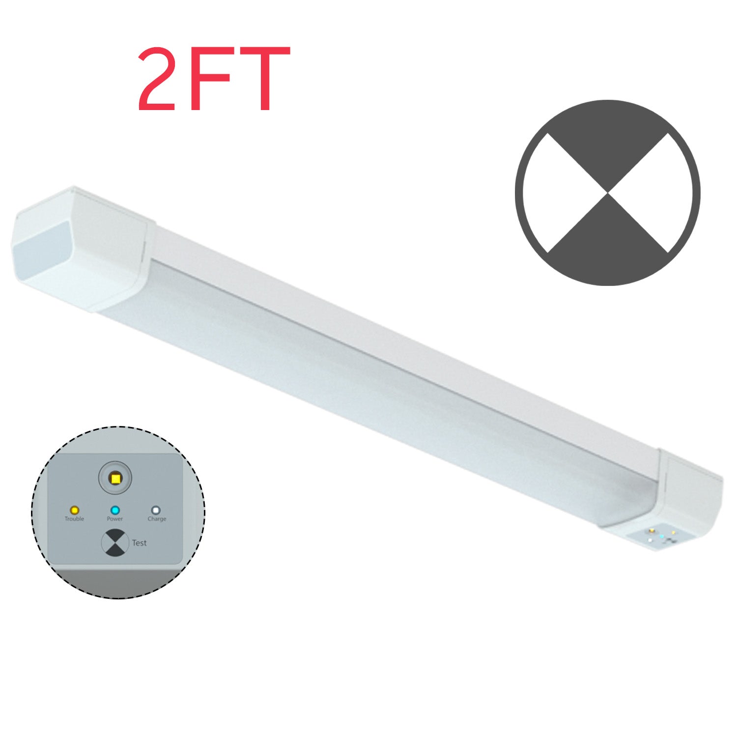 Walrusled 2FT LED Tri-Proof Notlichtleiste, Leistung wählbar, 10W/20W,